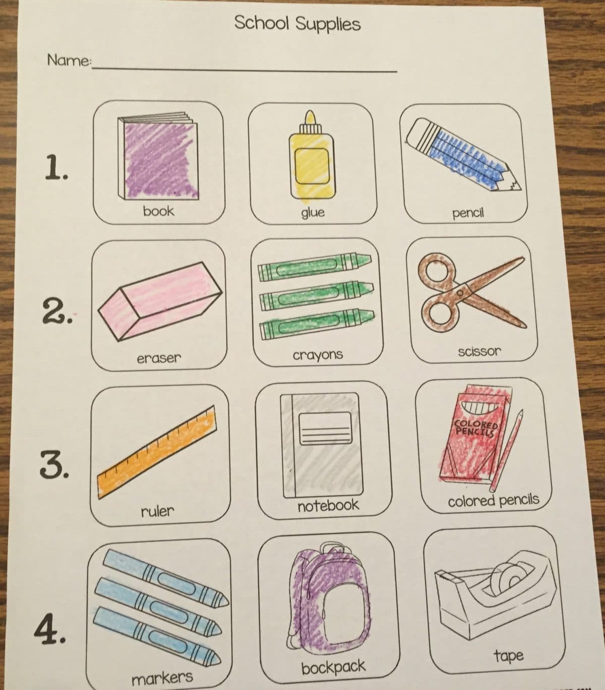 More School Supply Themed Activities with Free Handout! - The Autism Helper