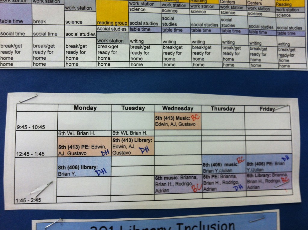 Organizing Specials Inclusion - The Autism Helper