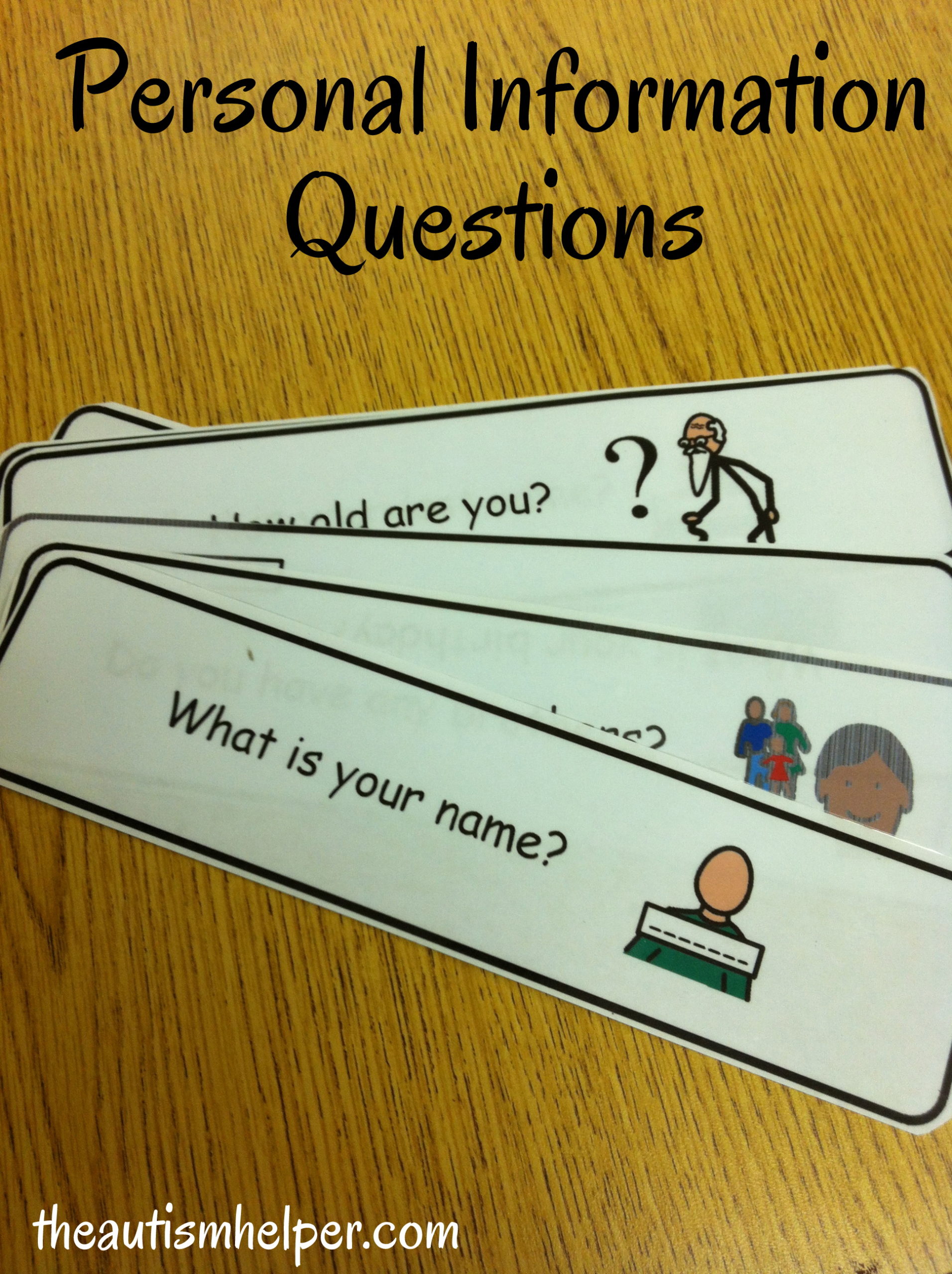 Learning Personal Information - The Autism Helper