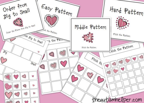 Valentine File Folder Activities - The Autism Helper