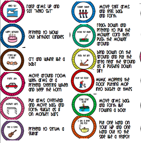 Visual Movement Cards! - The Autism Helper