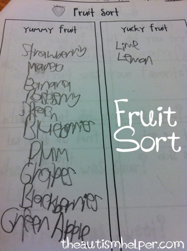 Exploratory Learning with Fruit - The Autism Helper