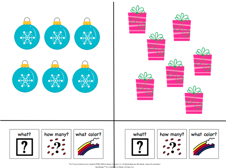 What? How Many? What Color? CHRISTMAS THEMED! - The Autism Helper