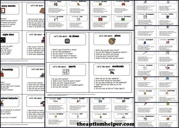 Let's Talk About... {Conversation Starters} - The Autism Helper