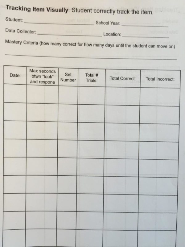 Tracking Non-Reinforcing Objects - The Autism Helper