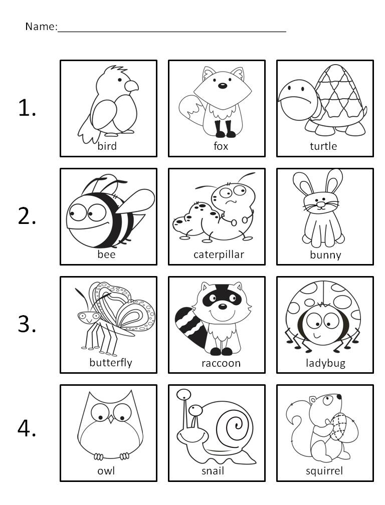 Spring Animal Picture Identification Boards {free download} - The ...