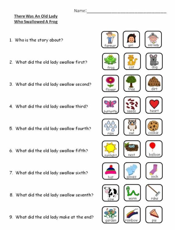 There Was An Old Lady Who Swallowed A Frog! - The Autism Helper