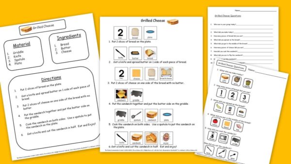 Grilled Cheese Please! {free recipe download} - The Autism Helper