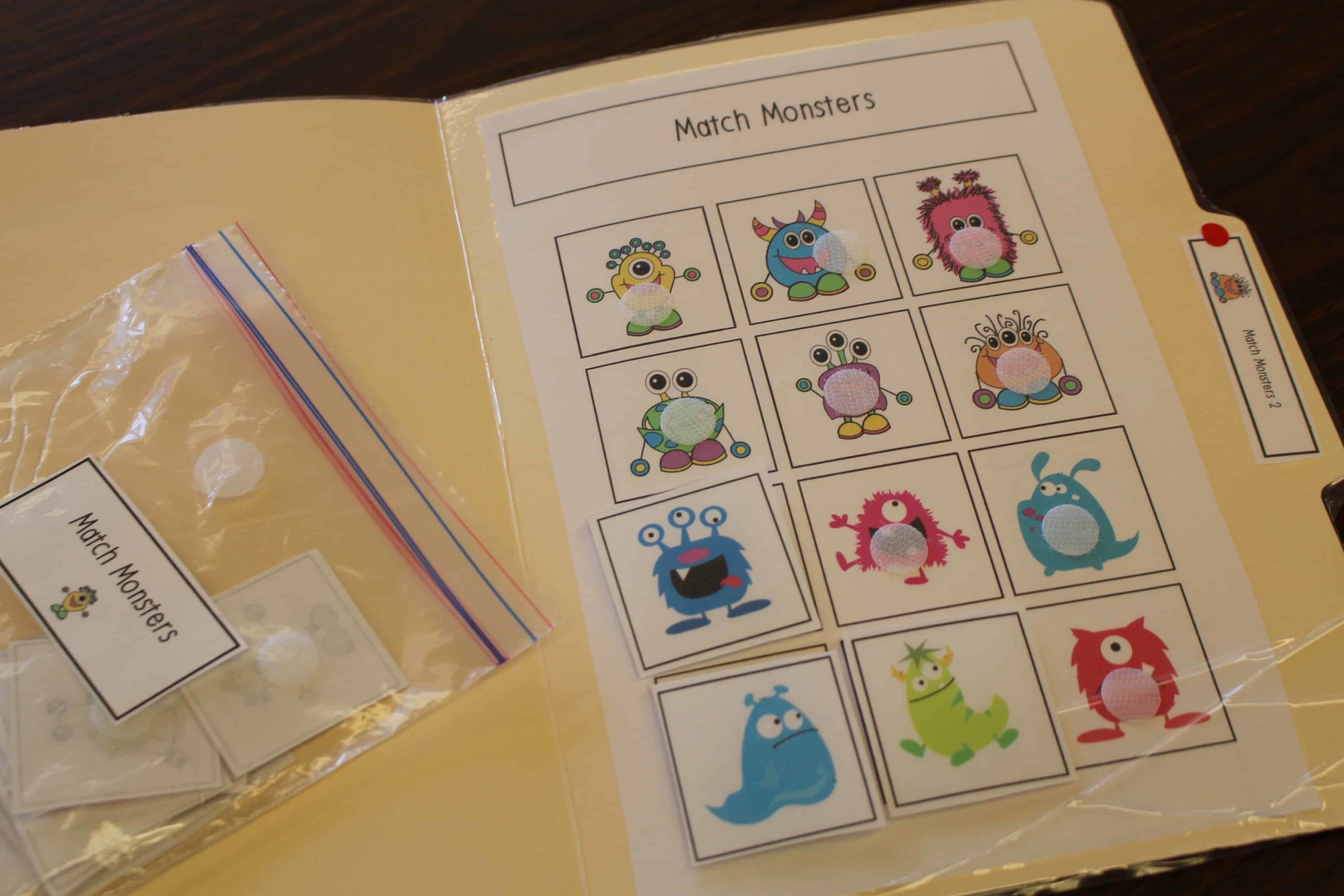 Monster File Folder Activities - The Autism Helper