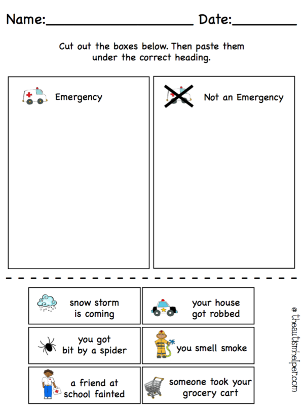 All About Emergencies - The Autism Helper