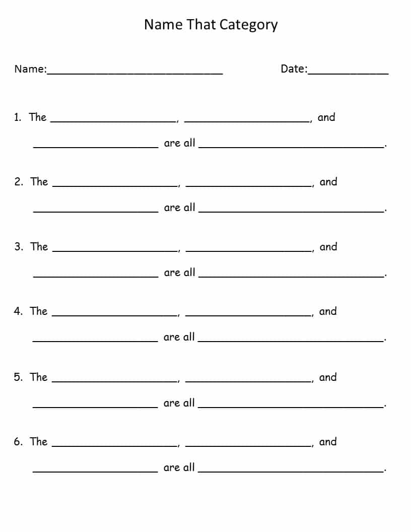 Category Cards - The Autism Helper