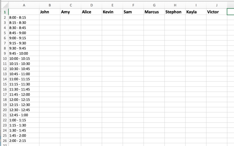 Creating a Classroom Excel Schedule - The Autism Helper