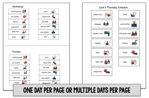 8 Types of Visual Student Schedules - The Autism Helper