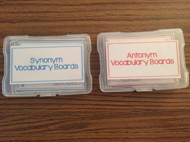 Vocabulary and Grammar Task Cards/Boards! - The Autism Helper