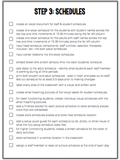 Classroom Setup Checklist - The Autism Helper