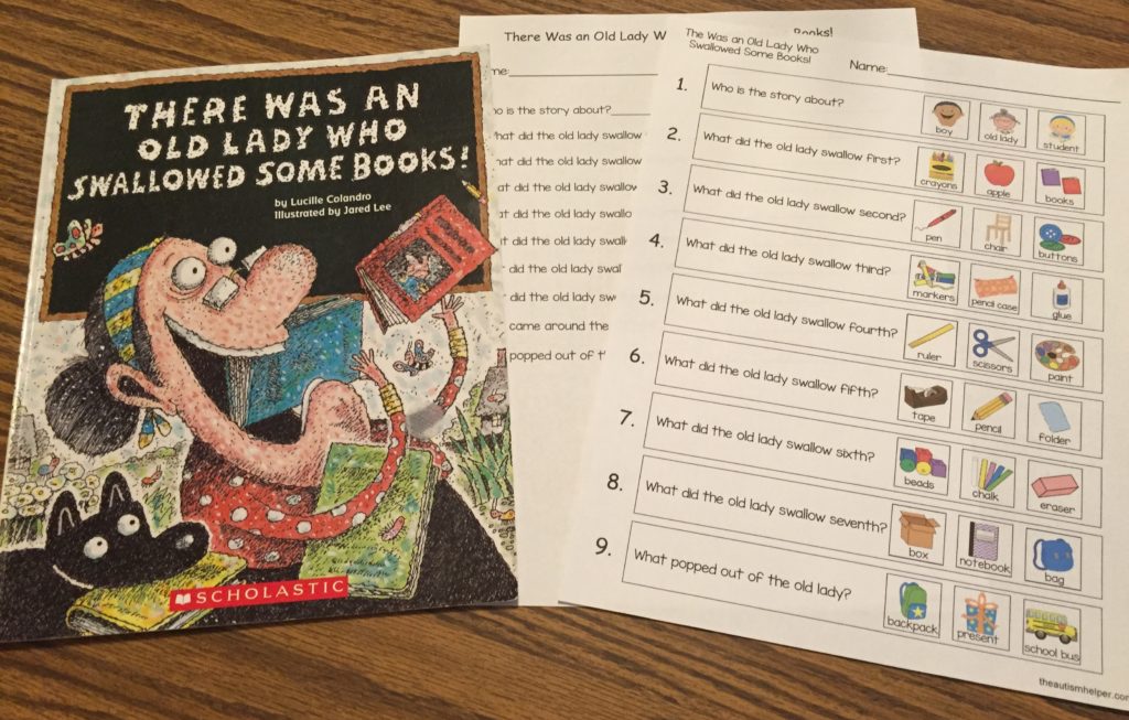 There Was An Old Lady Who Swallowed Some Books! Free Book Pictures and ...