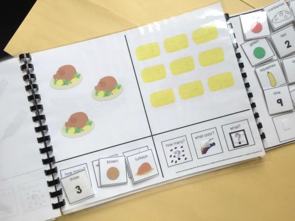Thanksgiving Count, Color, & Name Adapted Book - The Autism Helper