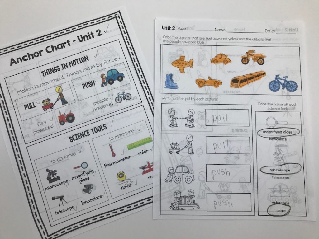 Science Leveled Daily Curriculum - The Autism Helper