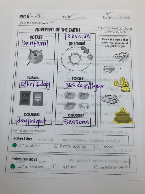 Science Leveled Daily Curriculum - The Autism Helper