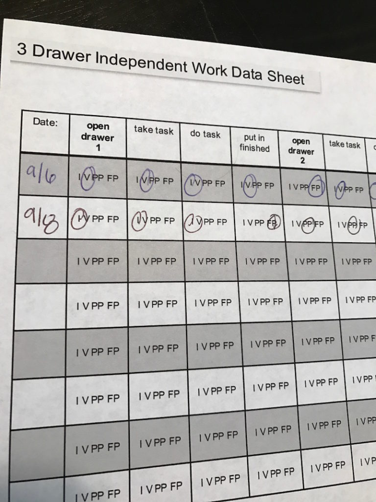 Taking Data on Independent Work - The Autism Helper