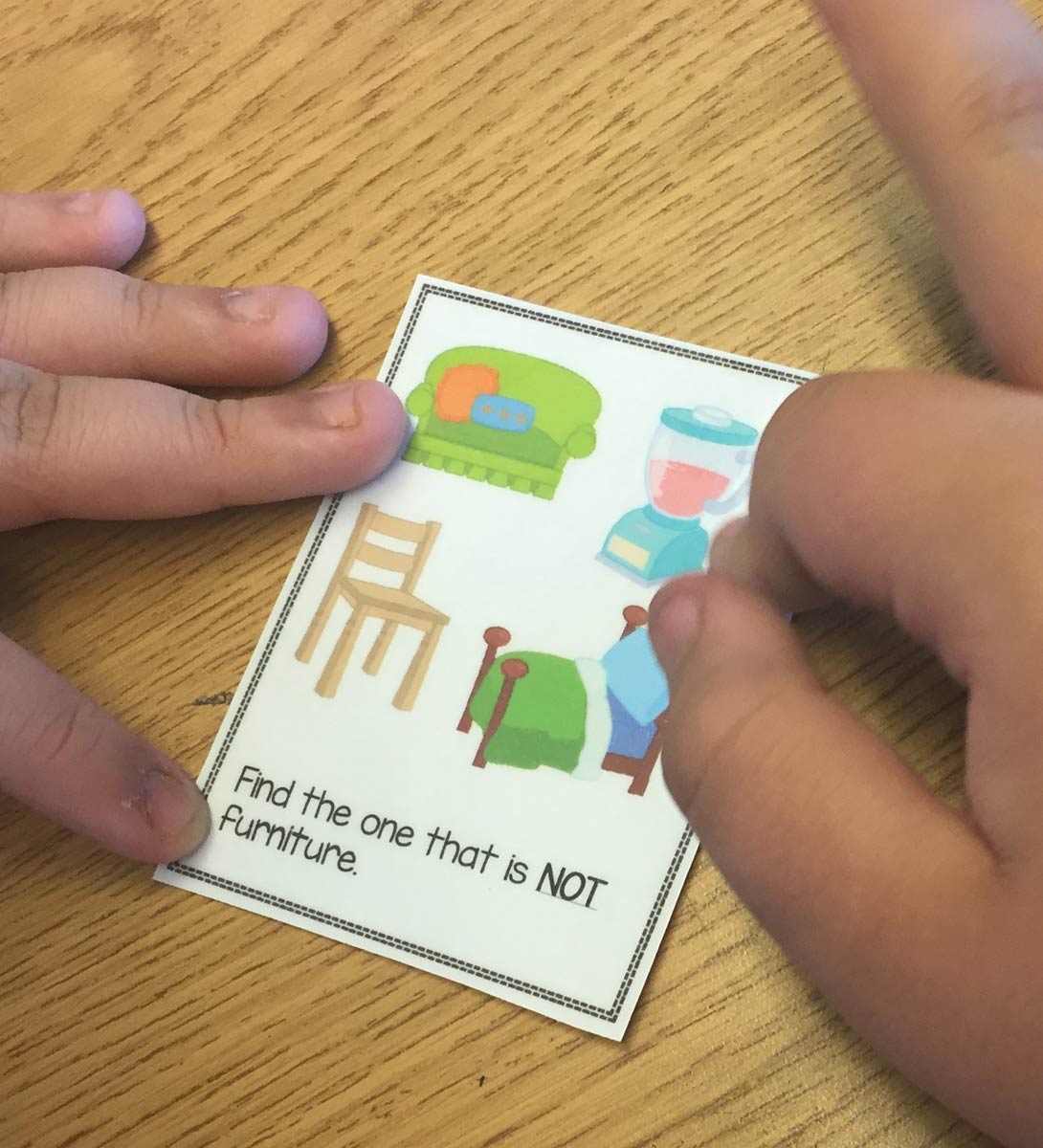 Non-Example Task Cards! - The Autism Helper