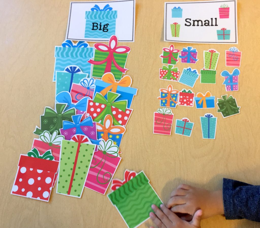 FREE Big/Small Christmas Sorts! - The Autism Helper