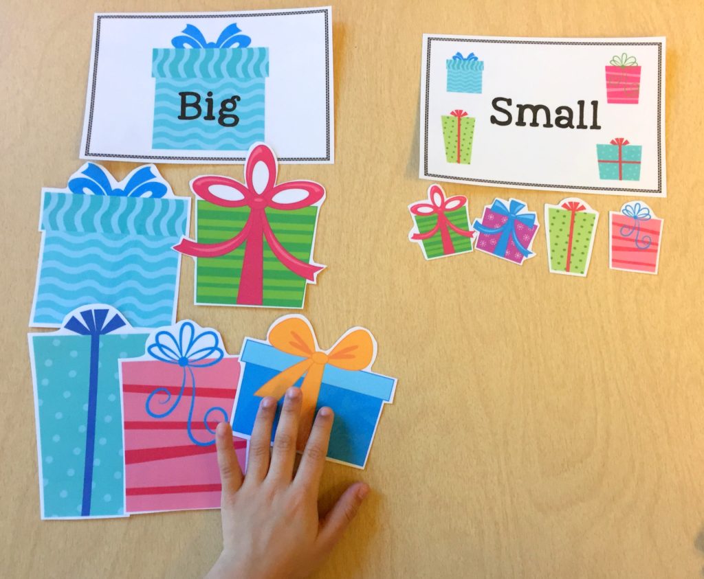 FREE Big/Small Christmas Sorts! - The Autism Helper