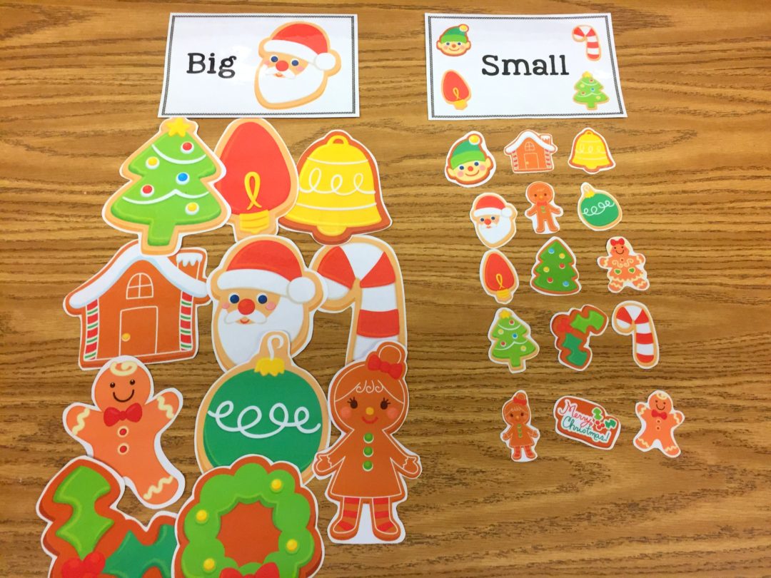 FREE Big/Small Christmas Sorts! - The Autism Helper