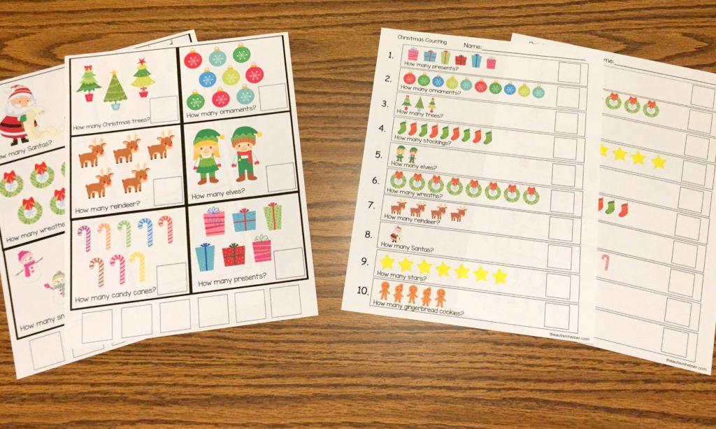 Free Christmas Counting Activity! - The Autism Helper