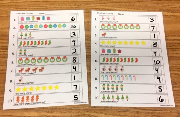 Free Christmas Counting Activity! - The Autism Helper