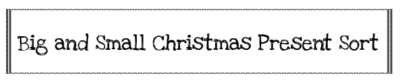 FREE Big/Small Christmas Sorts! - The Autism Helper