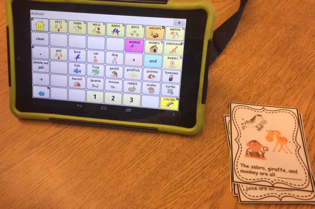 Using AAC with Task Cards! - The Autism Helper