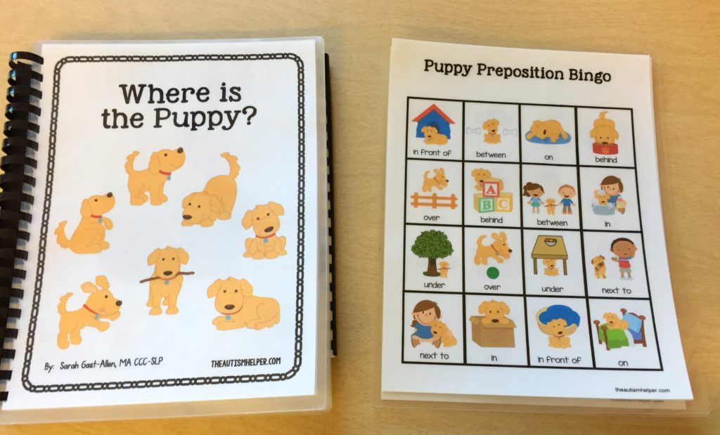 "Where is the Puppy?" and Free Puppy Preposition Bingo!!!! - The Autism ...