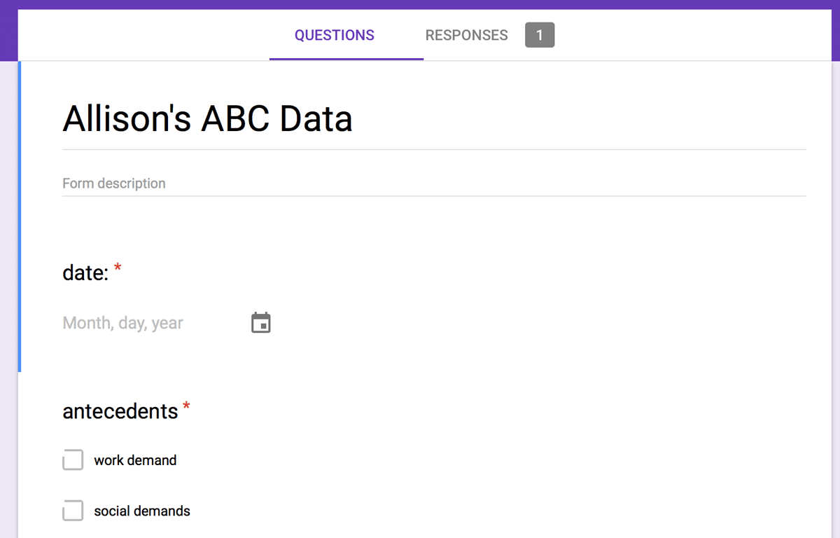 Using Google Forms to Analyze ABC Data - The Autism Helper