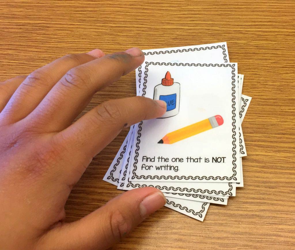 Non-Example Level 2 Task Cards - The Autism Helper