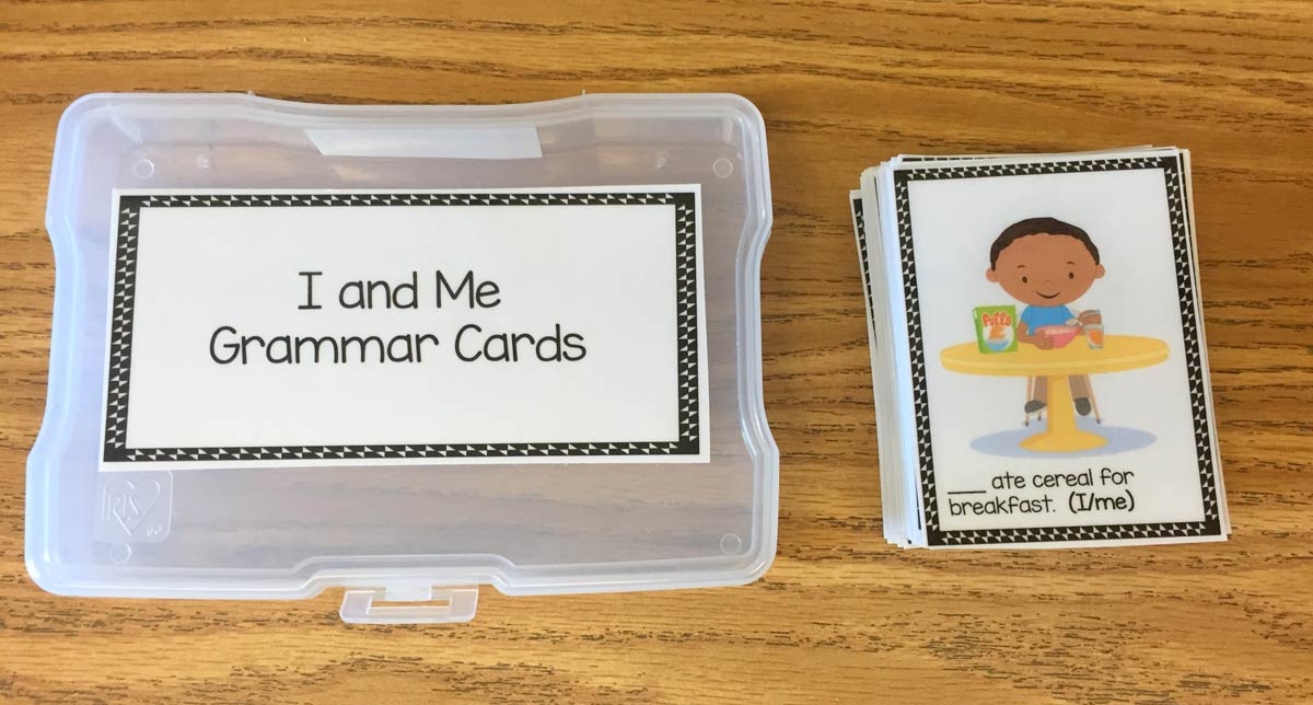 Using "I" or "Me" Grammar Task Cards - The Autism Helper