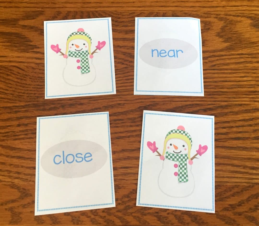 Free Snowman Synonym and Antonym Matching Game - The Autism Helper
