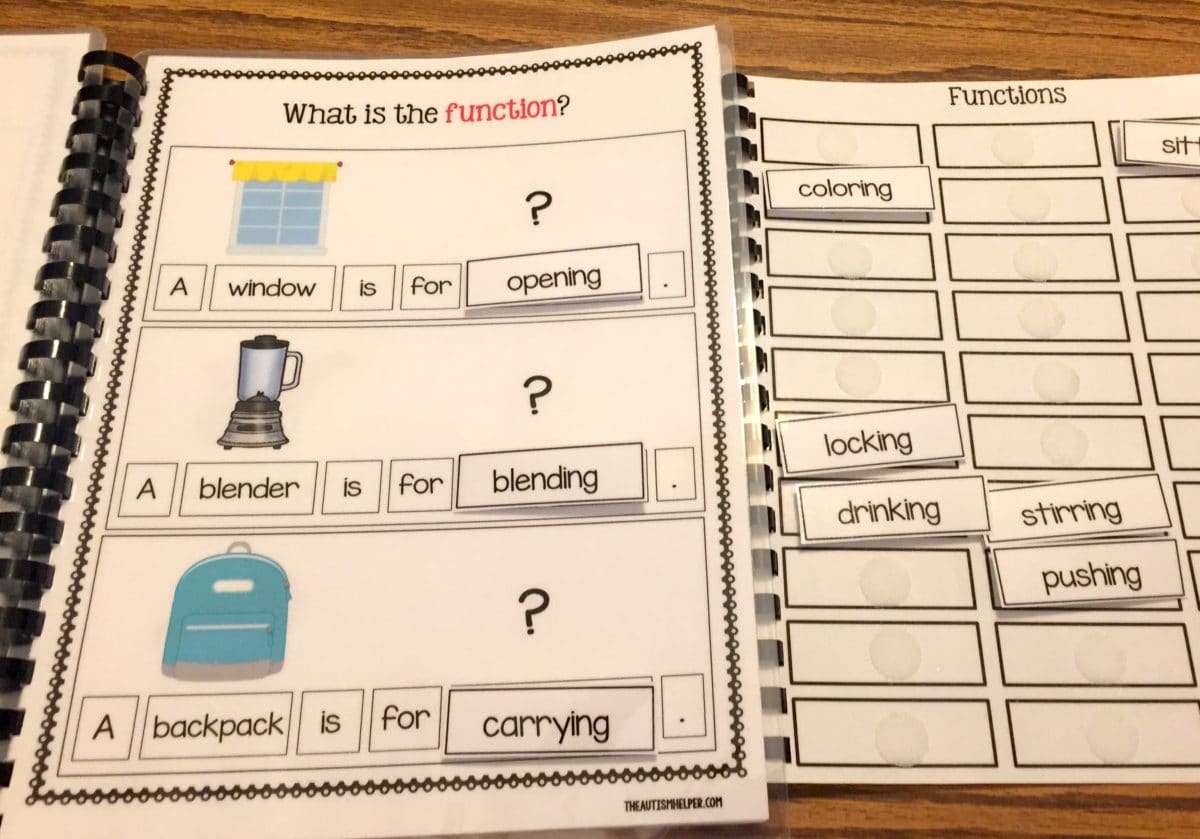 What is the Function? Adapted Book - The Autism Helper