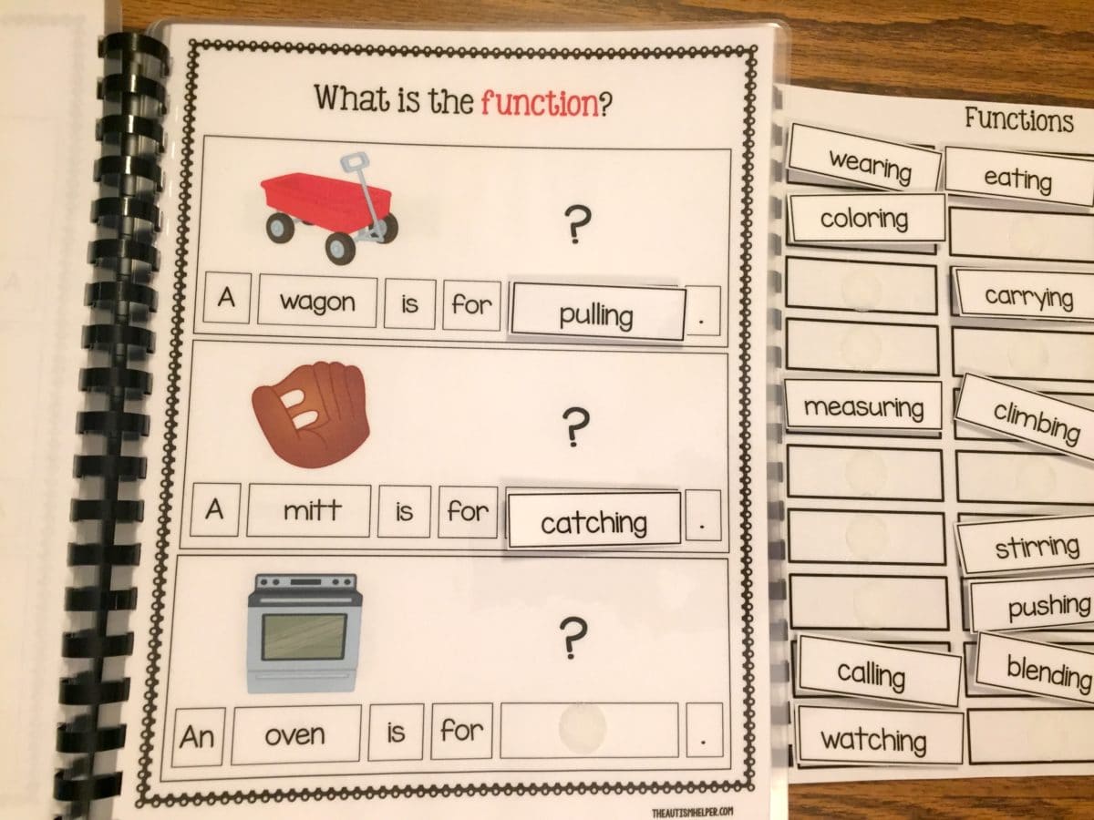 What is the Function? Adapted Book - The Autism Helper