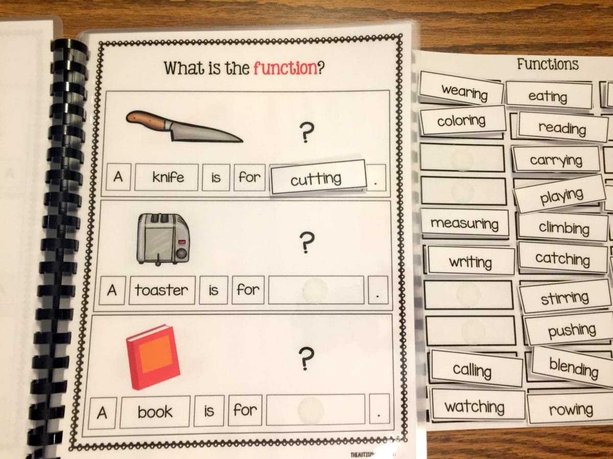 What is the Function? Adapted Book - The Autism Helper
