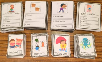 How to Use Task Cards When Teaching Grammar - The Autism Helper