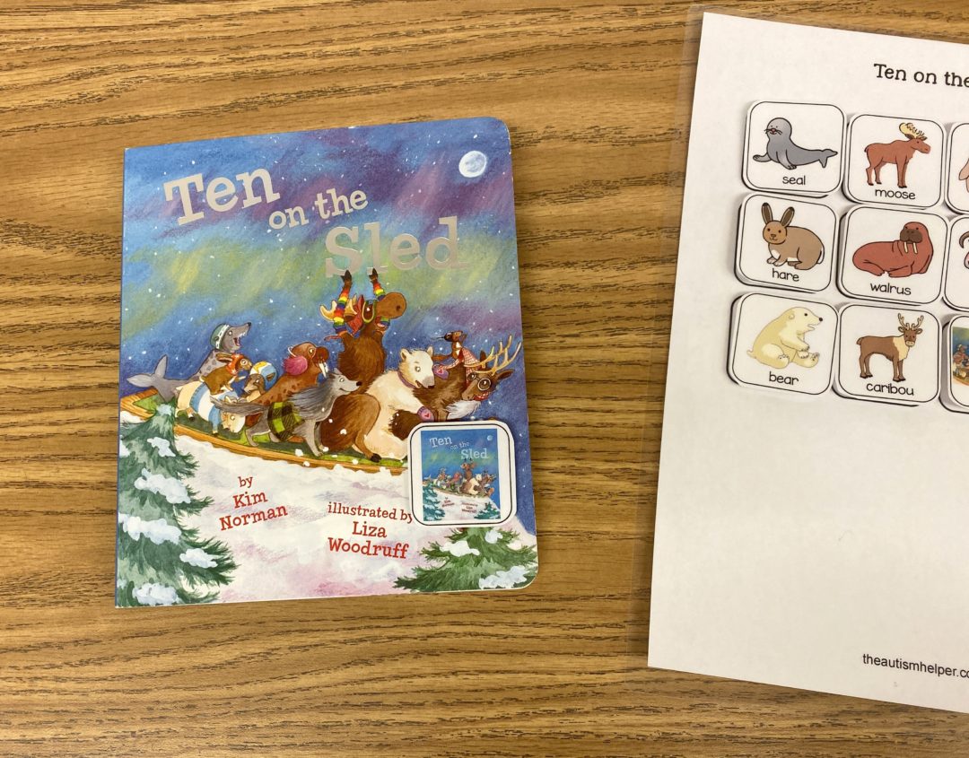 Ten on the Sled with Free Book Visuals - The Autism Helper