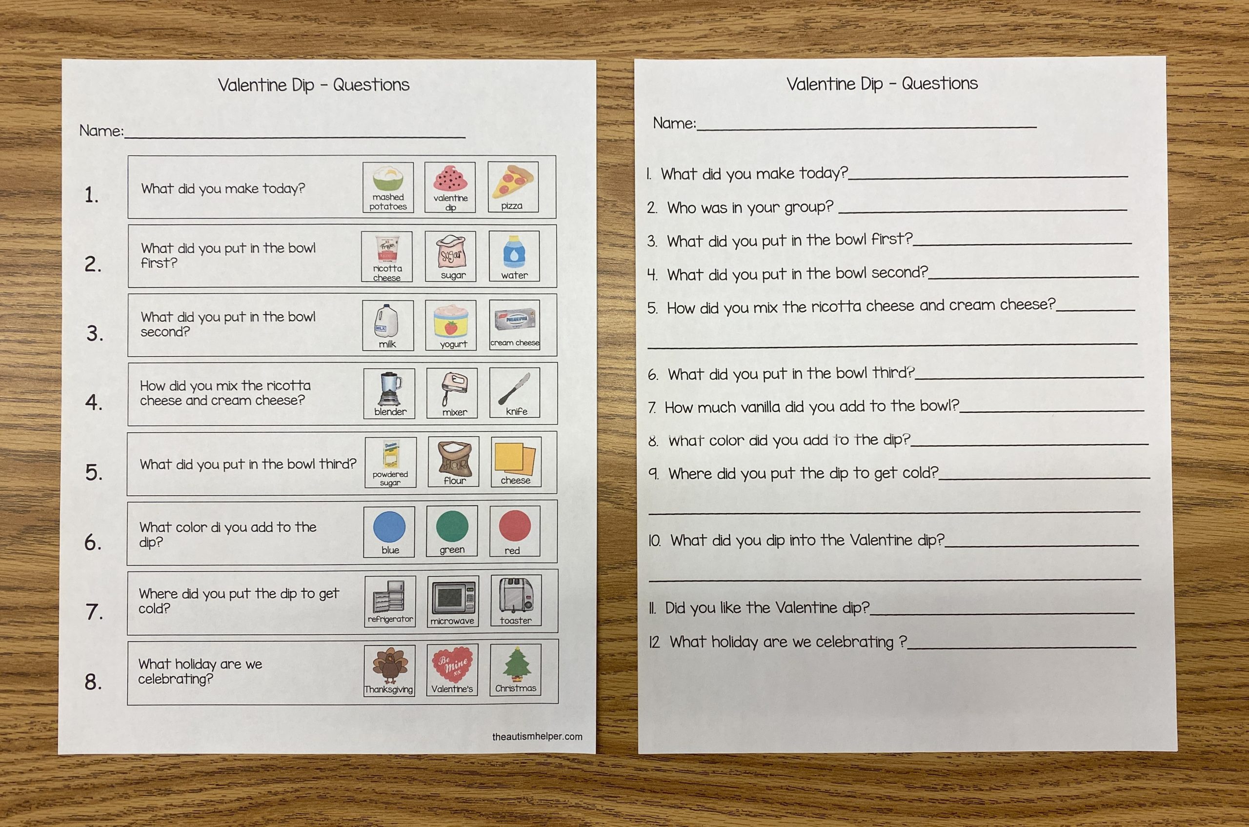 Free Valentine Recipe, Craft, and Sort | The Autism Helper