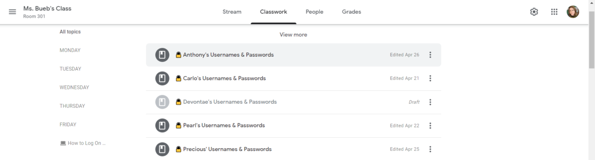Focus on Five: Tour of My Google Classroom - The Autism Helper