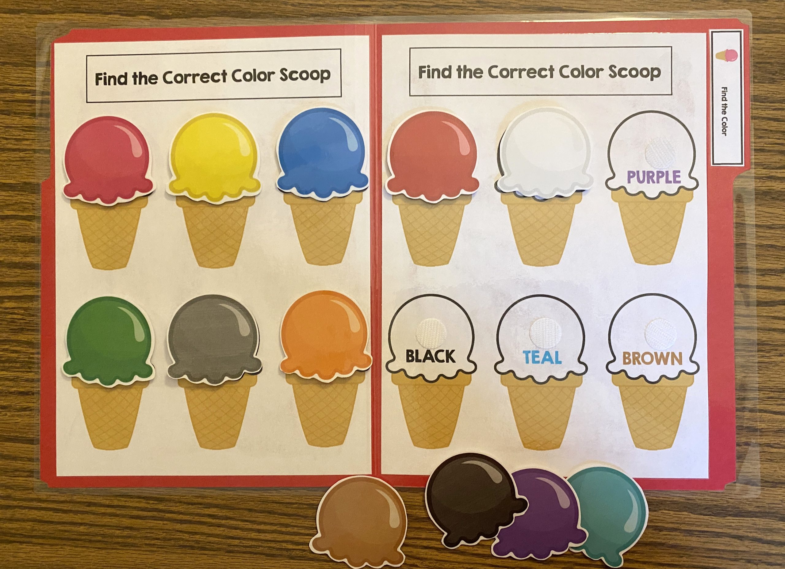 Color Themed File Folder Activities - The Autism Helper