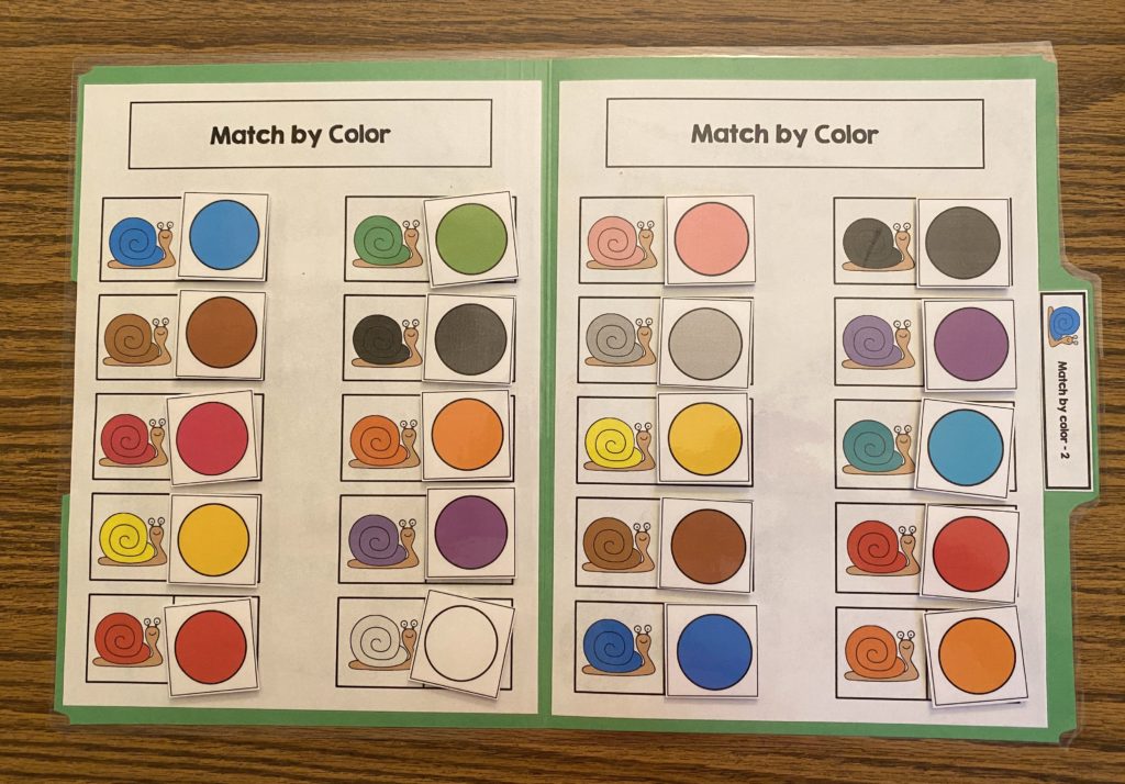 Color Themed File Folder Activities - The Autism Helper