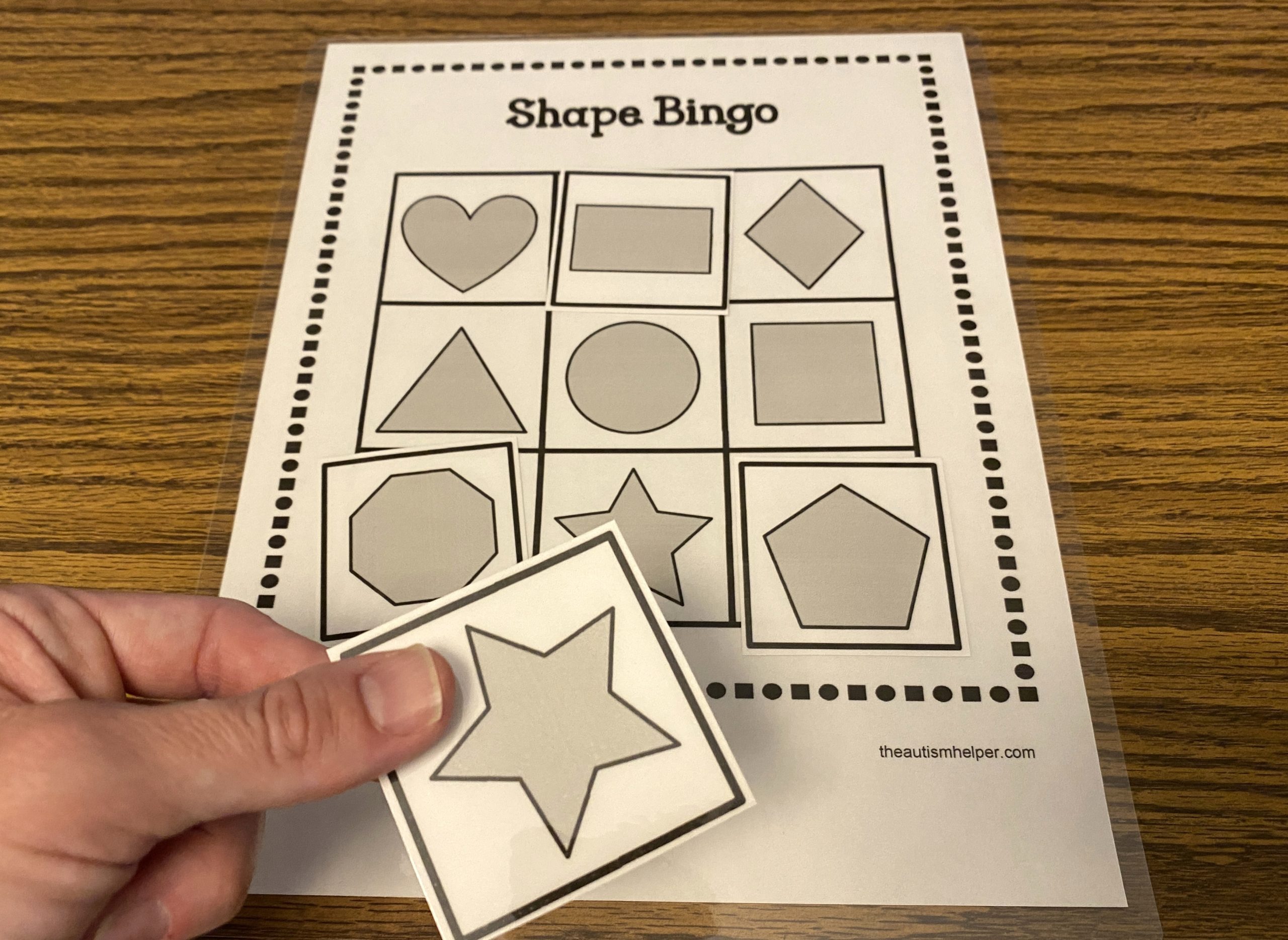 I See Shapes Adapted Book with Free Shape Bingo Games - The Autism Helper