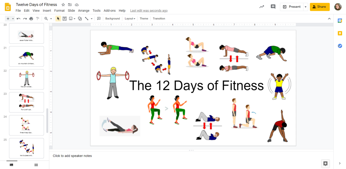 Focus on Five: The Twelve Days of Fitness - The Autism Helper