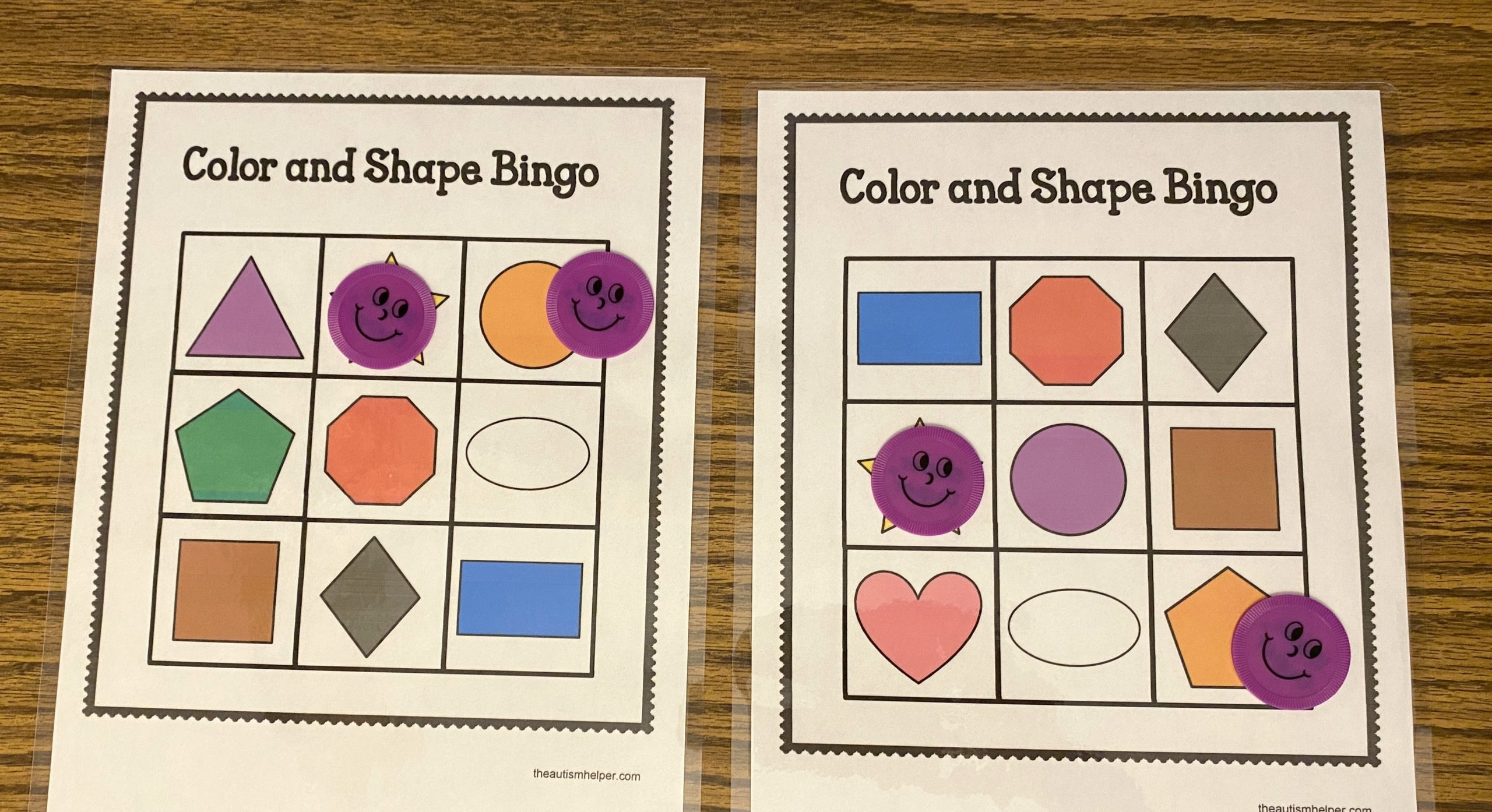 I See Shapes Adapted Book with Free Shape Bingo Games - The Autism Helper