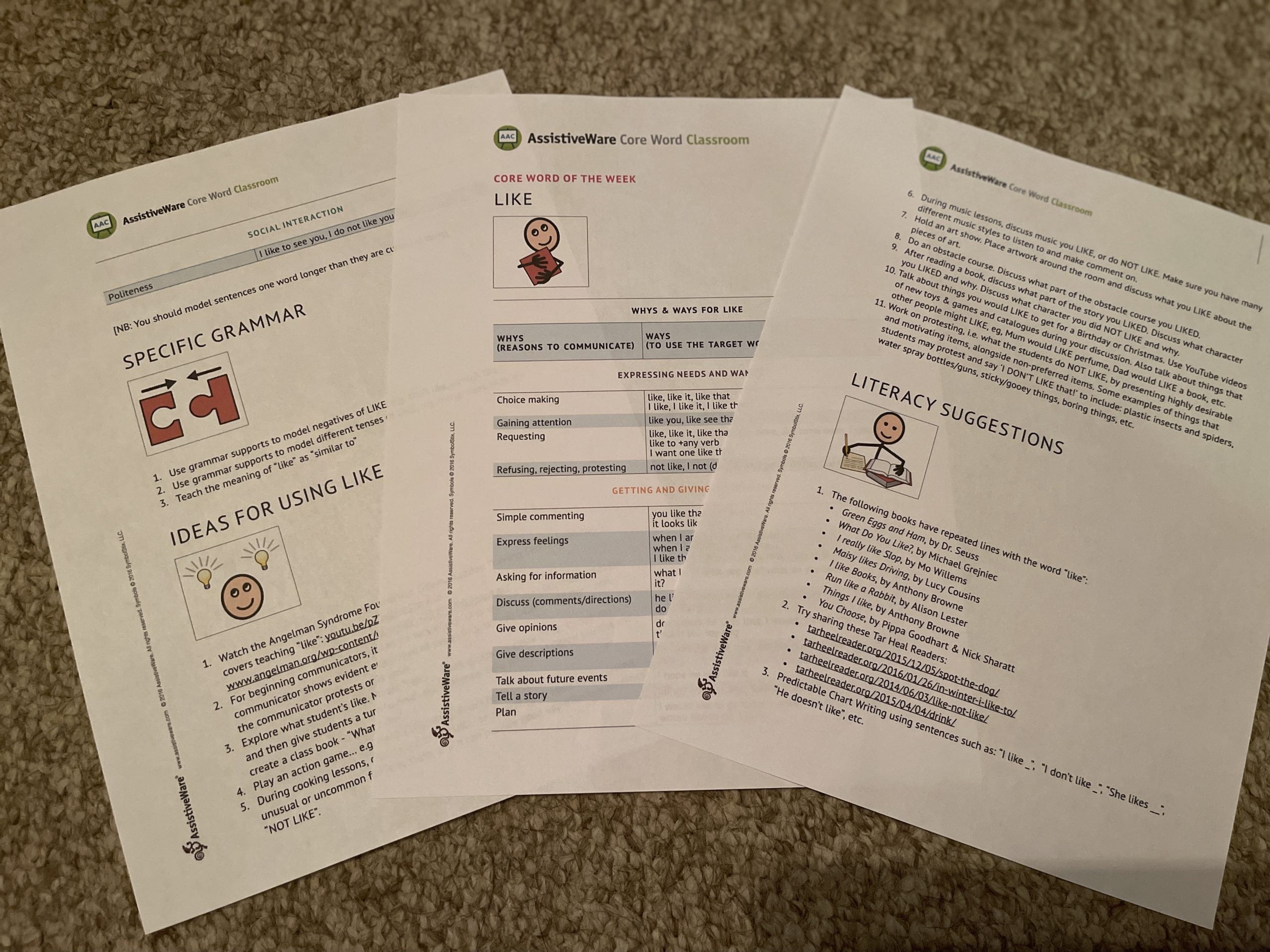 Scheduling A Core Word of The Week - The Autism Helper